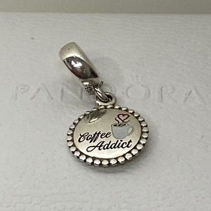 Pandora | Jewelry | Pandora Silver Coffee Addict Dangle Charm Retired ...